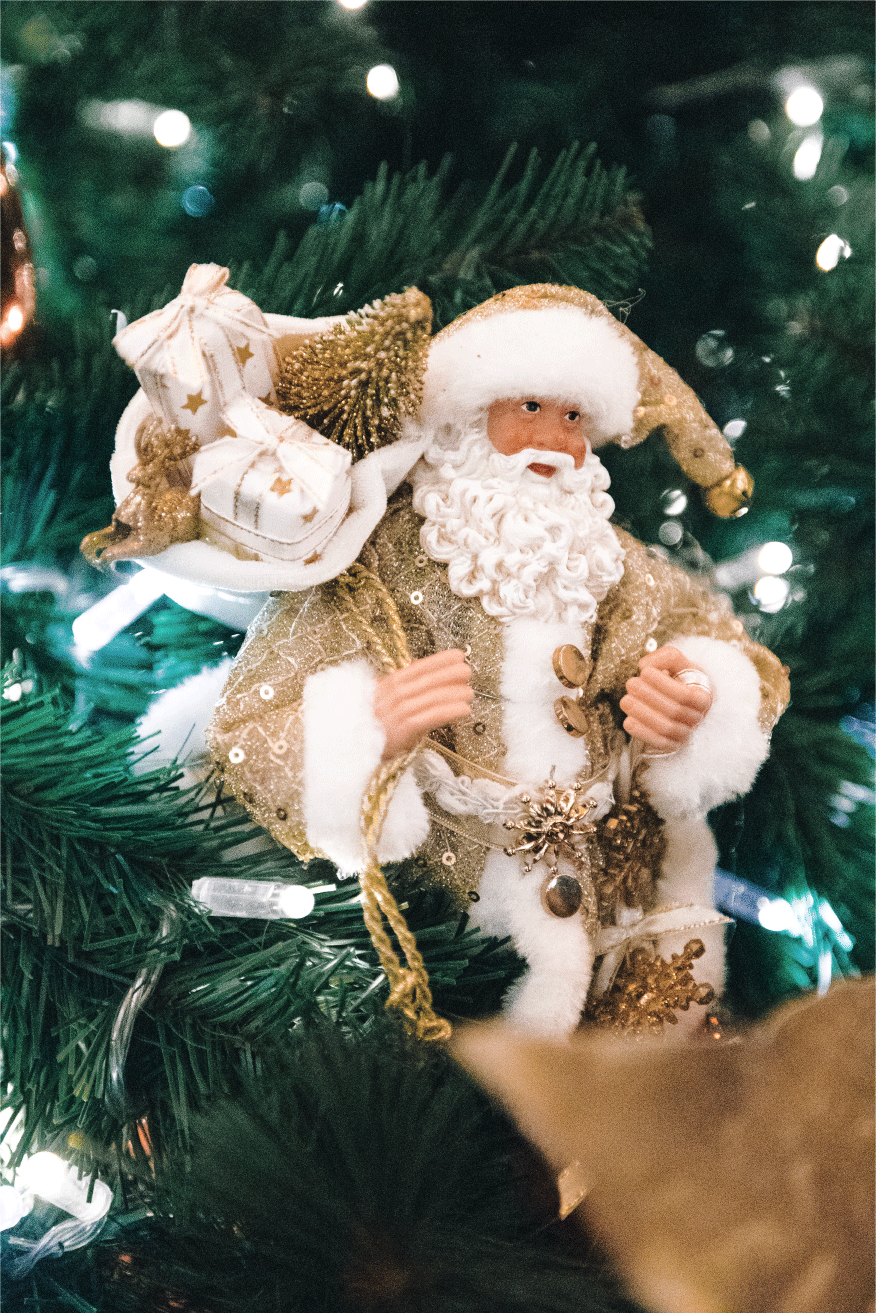 Premium Gold Santa - Tree – World of Christmas
