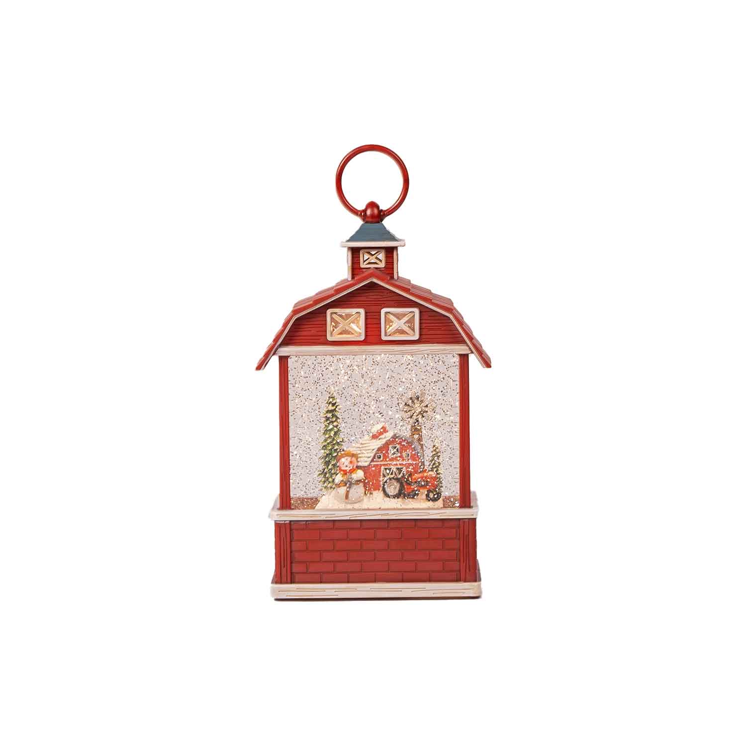 Musical Red Snowing Lantern - Snowman – World of Christmas