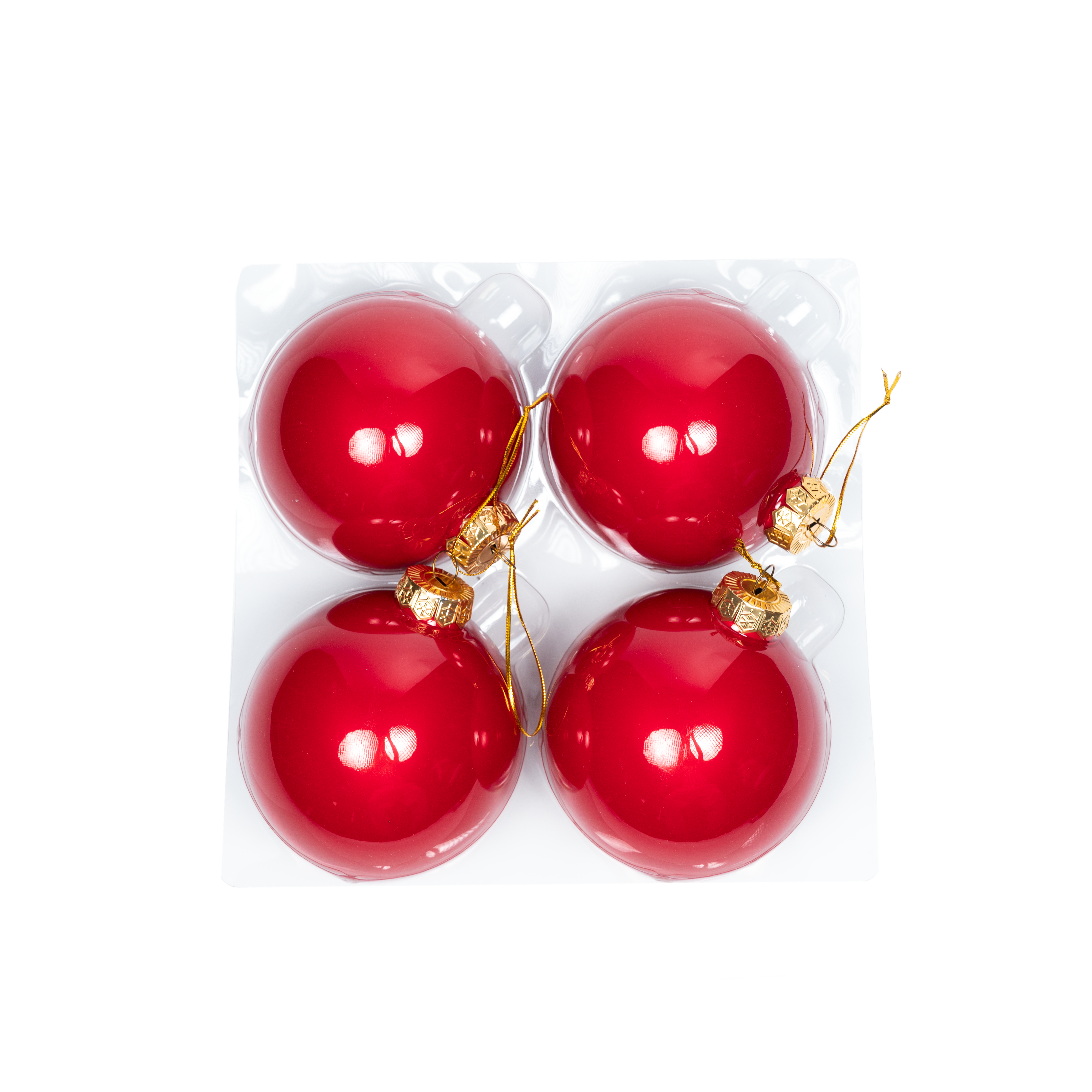 S/4 Red Shiny Baubles – World of Christmas